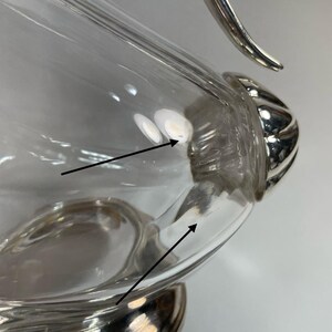 Vintage Glass Silverplate Duck Swan Goose Glass Decanter Pitcher Art ...