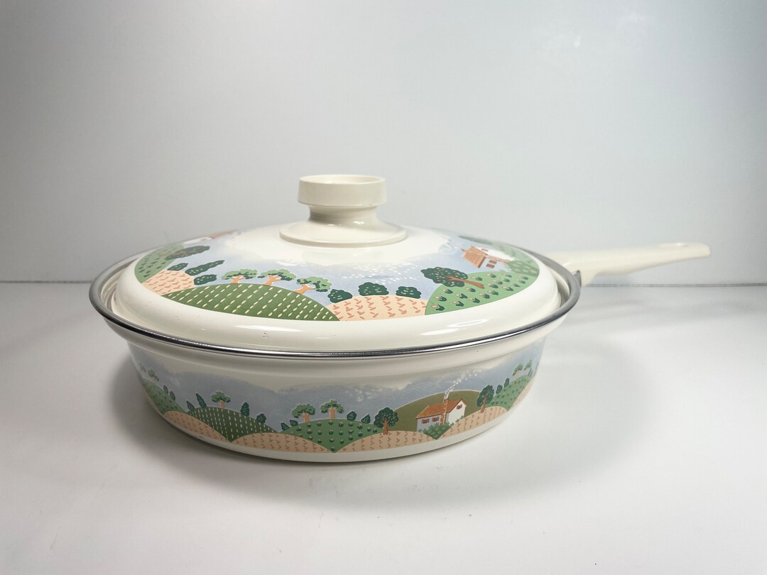 Vintage Sango Cookware Made in Japan Frying Pan With Lid Country ...