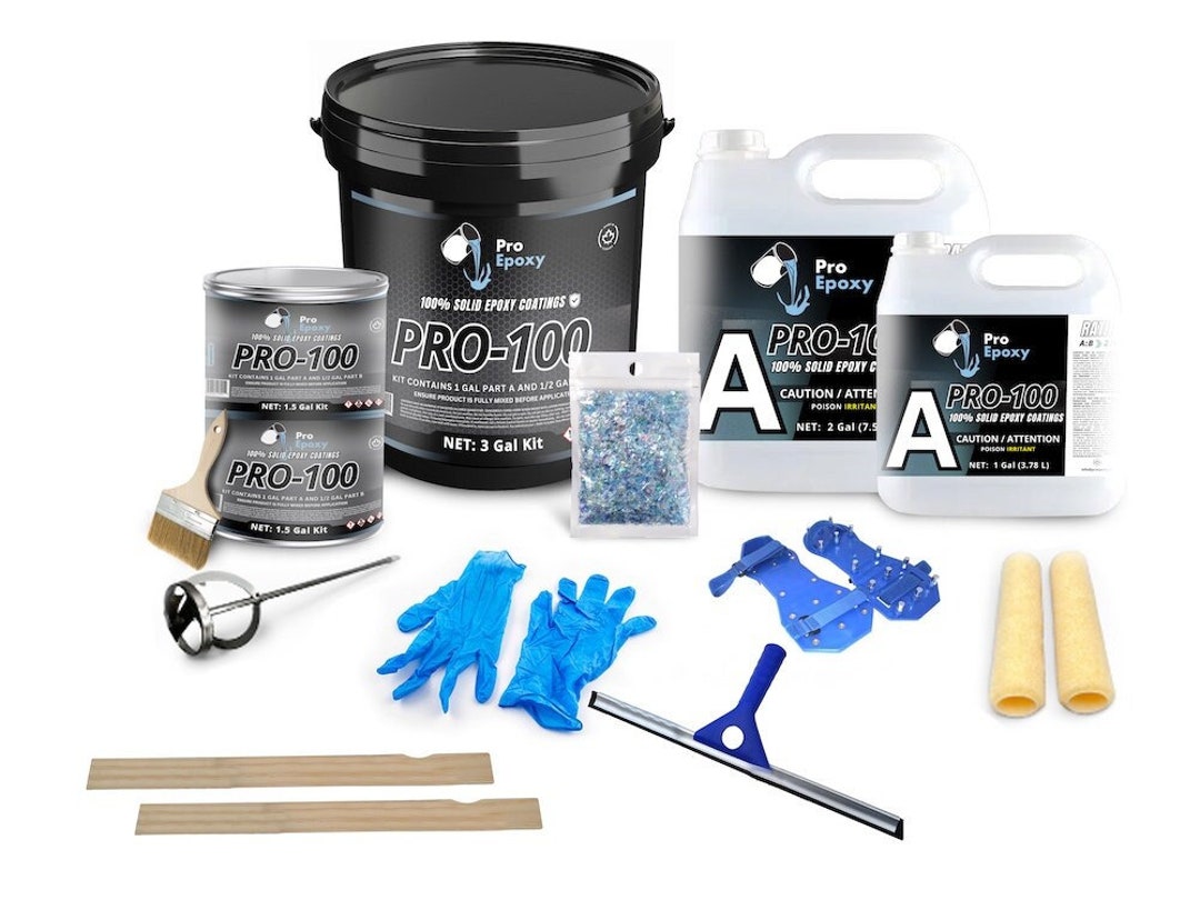 100% Solid Epoxy Dyi Kit 250 Square Feet Garage - Etsy