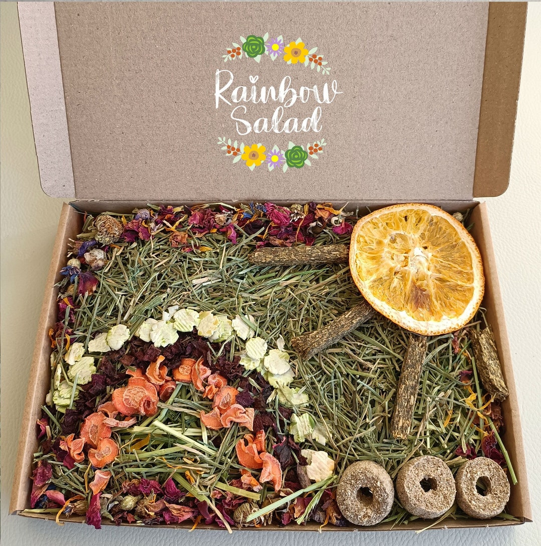 Rabbit Rainbow Salad Mixed Forage Box. Dried Forage Box. Enrichment for ...