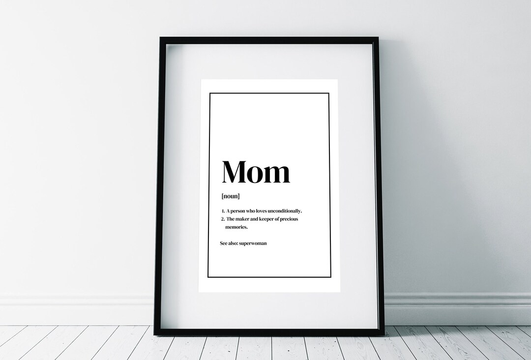 Mom Printable Poster Love Mom Poster Mother's Day - Etsy