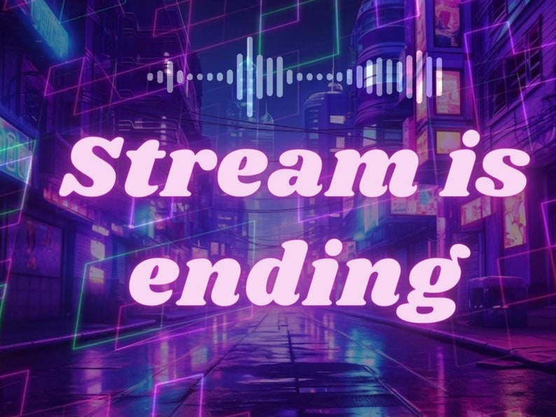 4x Animated Stream Screen for Twitch Anime Style 30 Neon Twitch Panel ...