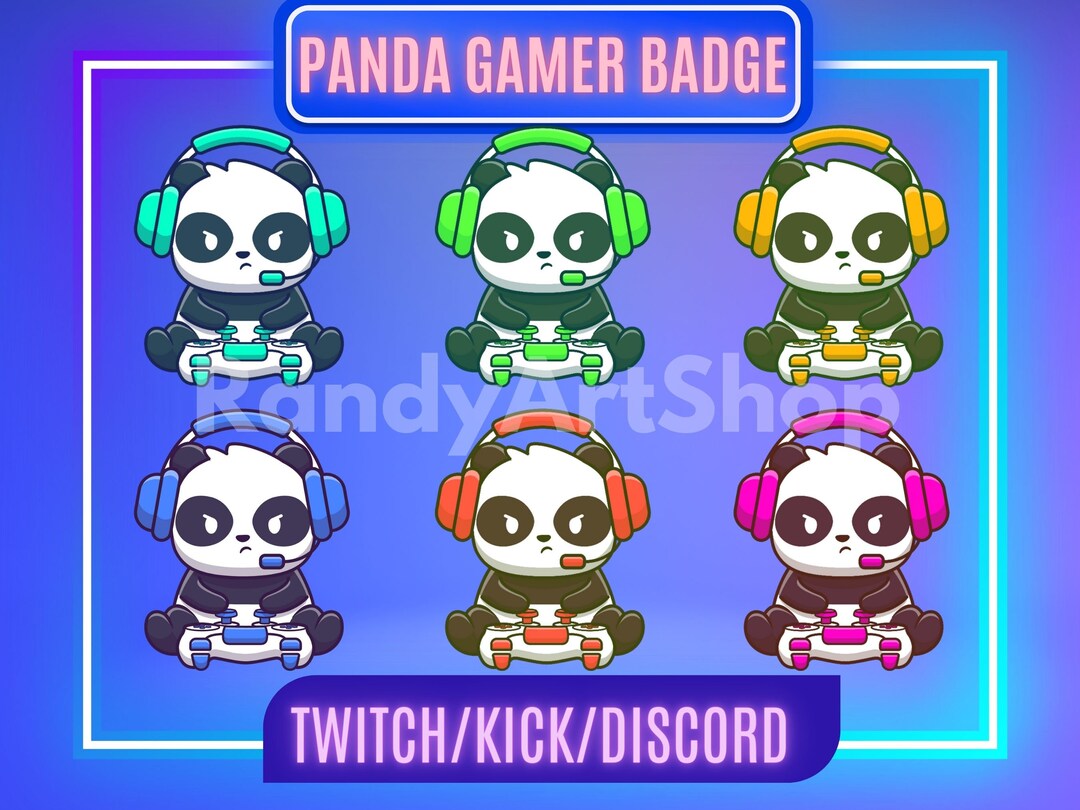 Adorable Panda Twitch Subscription Badges - Featuring Panda Bears - for ...
