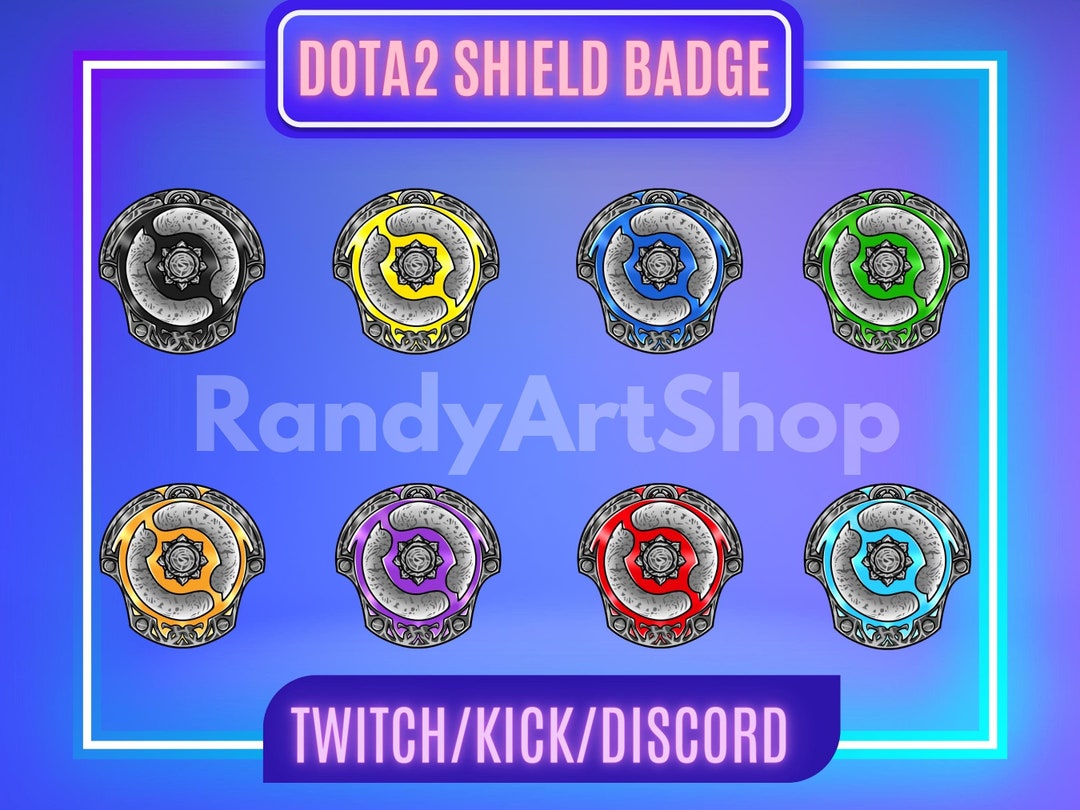 Twitch Sub Badges With Dota 2 Shield Design, Ideal for Streamers ...
