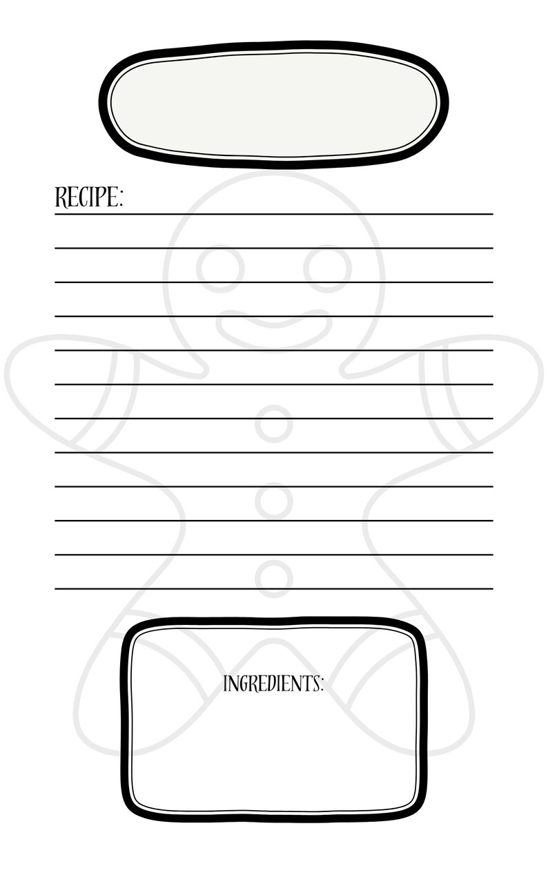 Kids' Christmas Recipe Book/coloring Pages Printable Digital Downloads ...