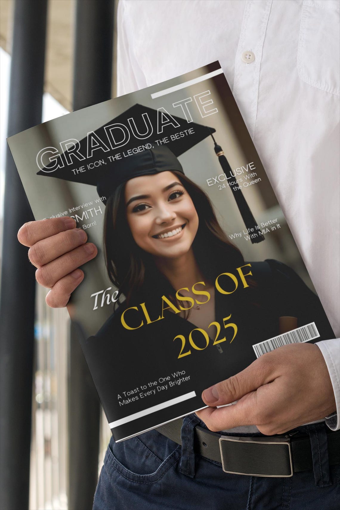 Graduation Magazine Template Customizable Senior Gift Magazine Cover ...