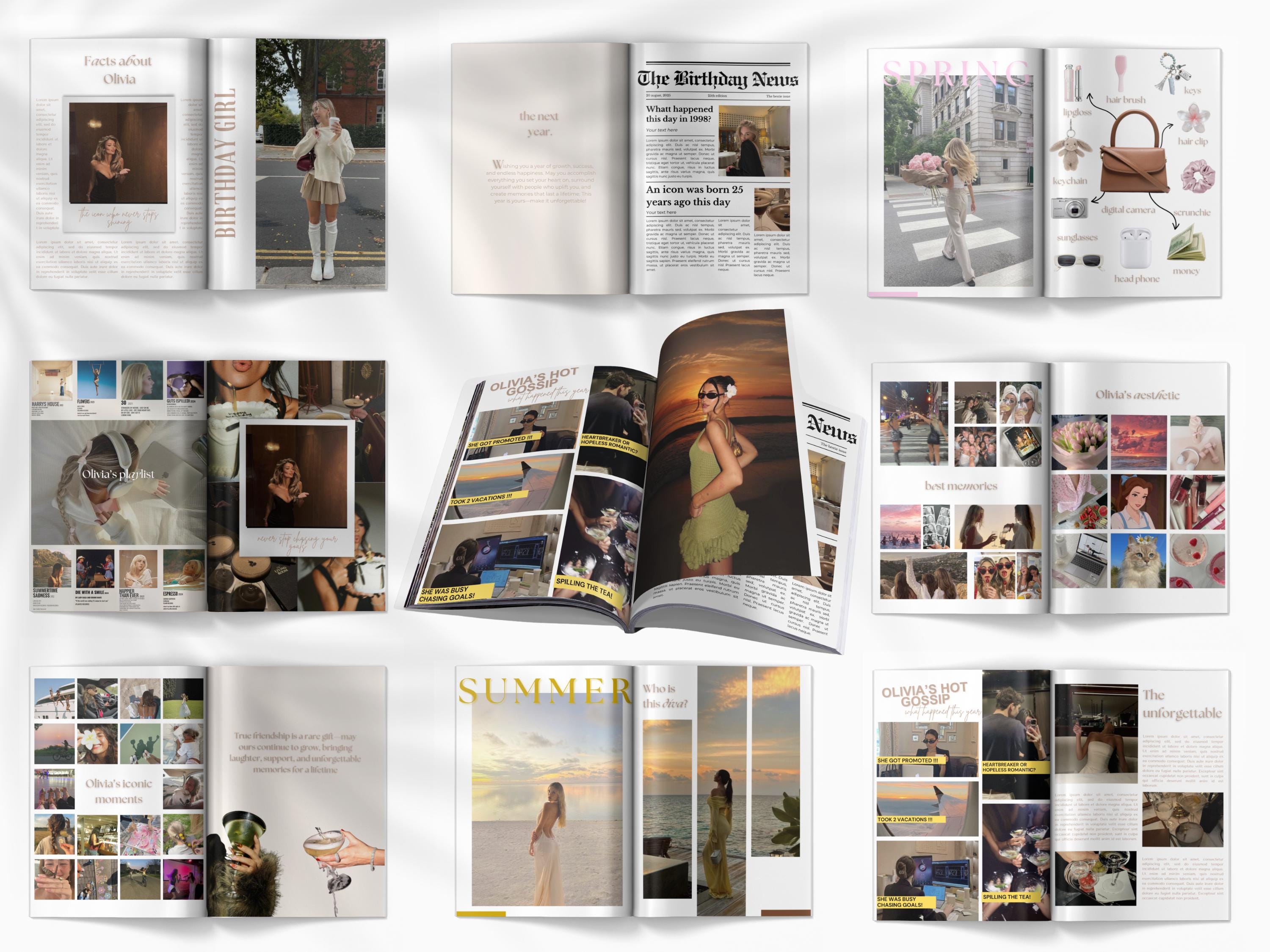 Personalized Magazine Template for Best Friend Customizable Magazine ...