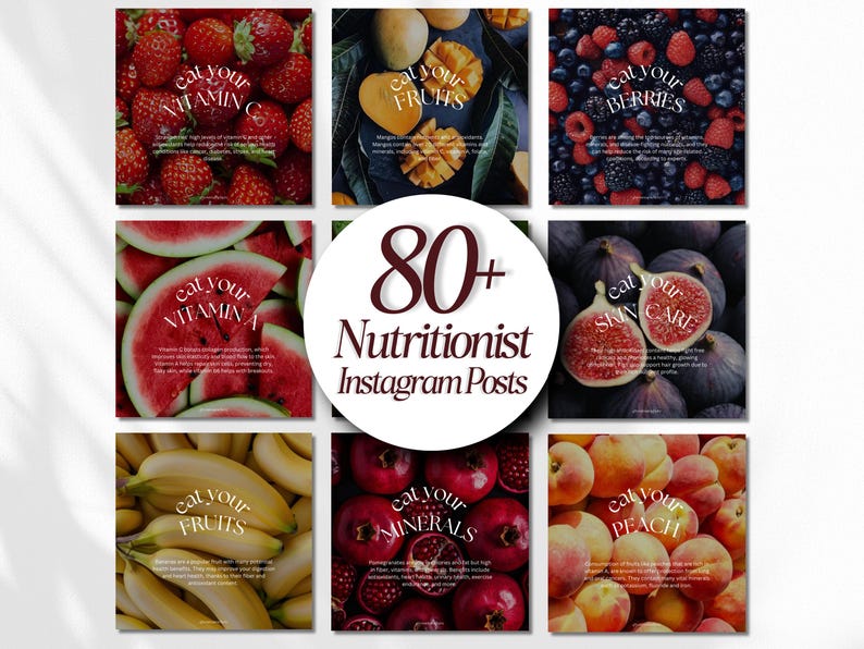 80 Nutritionist Social Media Template for Coaches Dietitian, Instagram ...