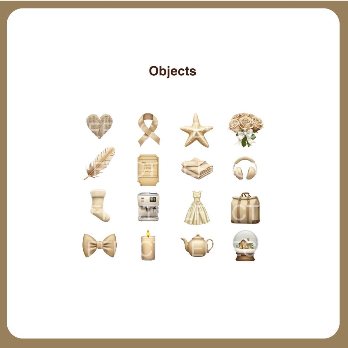 Ios 18 Beige Aesthetic Emoji Sticker Pack Beige Emoji Aesthetic ...