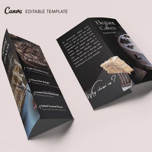 Cake Business Brochure Template Canva Bakery Menu Price List Pastry ...