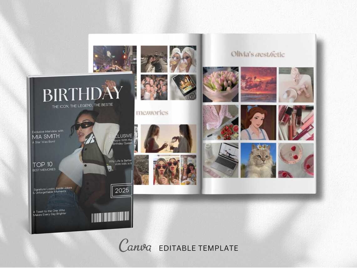 Personalized Magazine Template for Best Friend Customizable Magazine ...