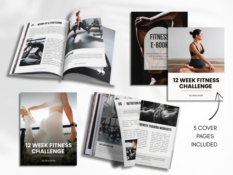 Fitness Ebook Template 70-page Canva Workbook for Coaches Digital ...