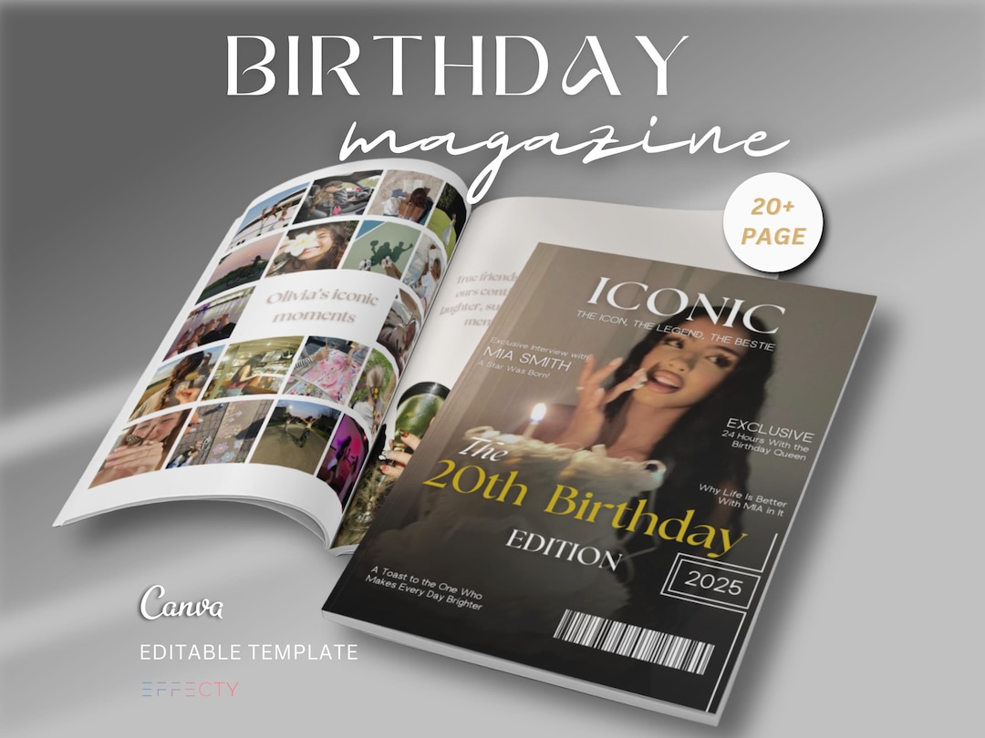 Personalized Magazine Template for Best Friend Customizable Magazine ...