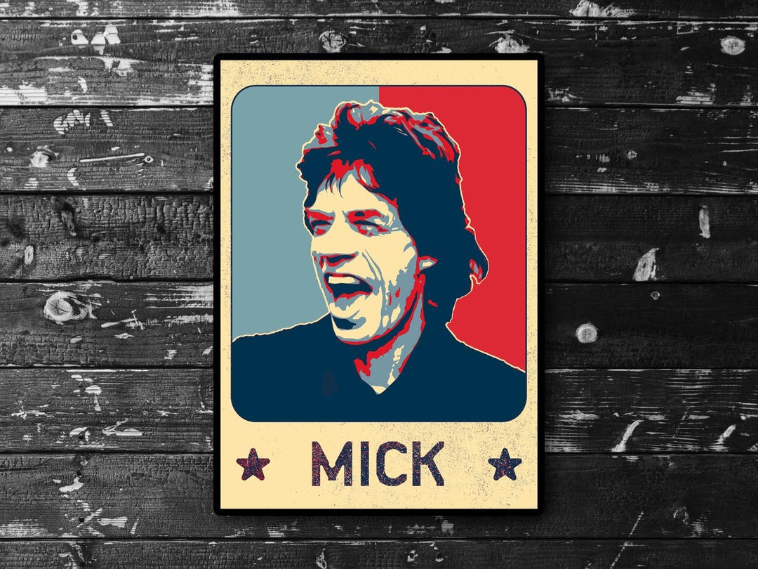 Mick Jagger ICONS Series the Rolling Stones Wall Art Unique Music ...