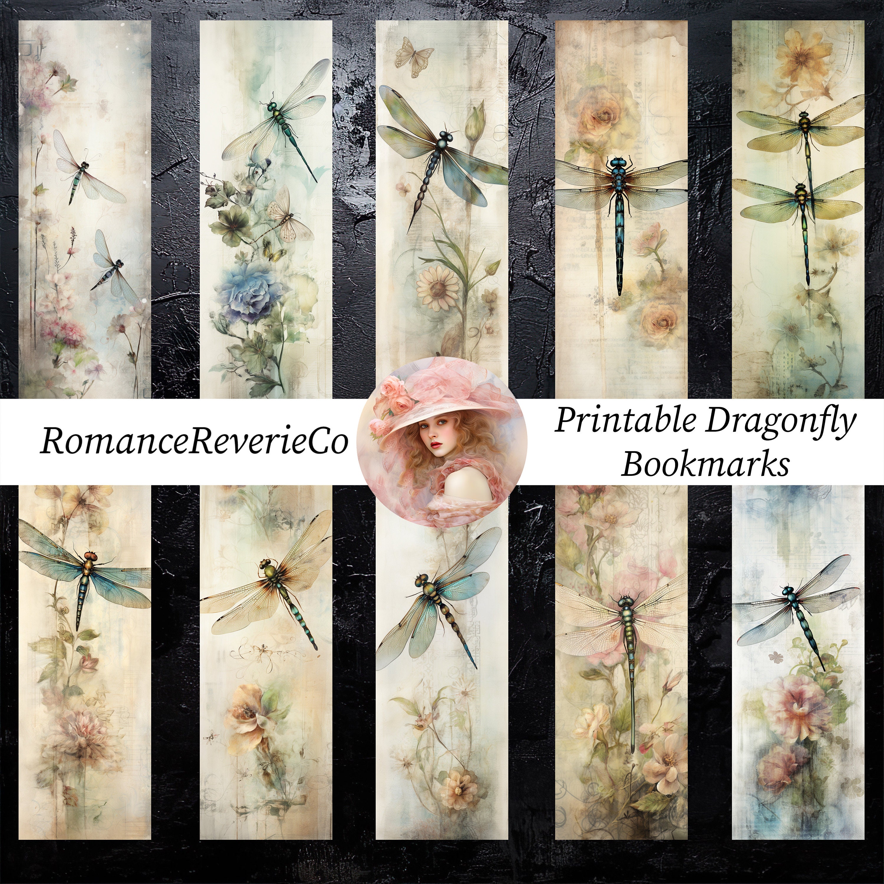 Dragonfly Printable Bookmark Collection Perfect Gift for Book Lovers - Etsy
