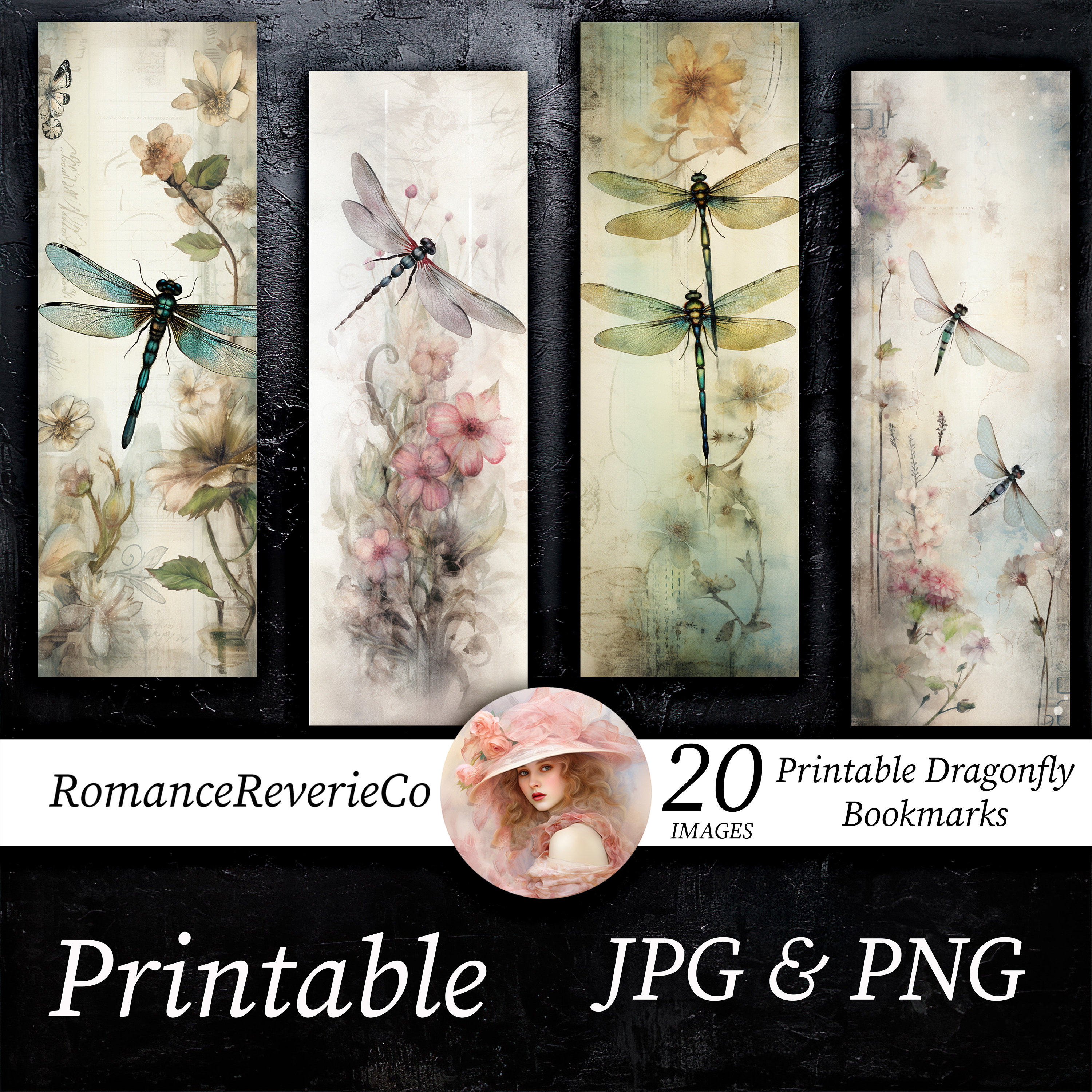 Dragonfly Printable Bookmark Collection Perfect Gift for Book Lovers - Etsy