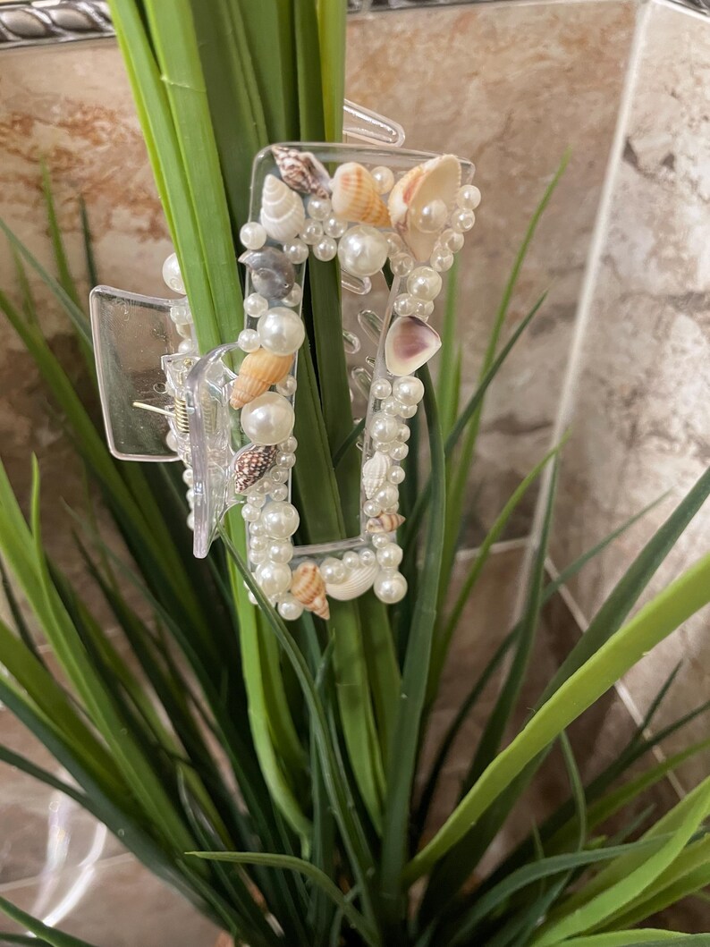 Hand Crafted Large Seashell Hair Claw Clip - Etsy