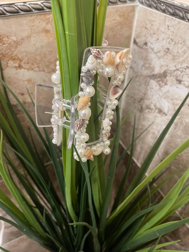 Hand Crafted Large Seashell Hair Claw Clip - Etsy