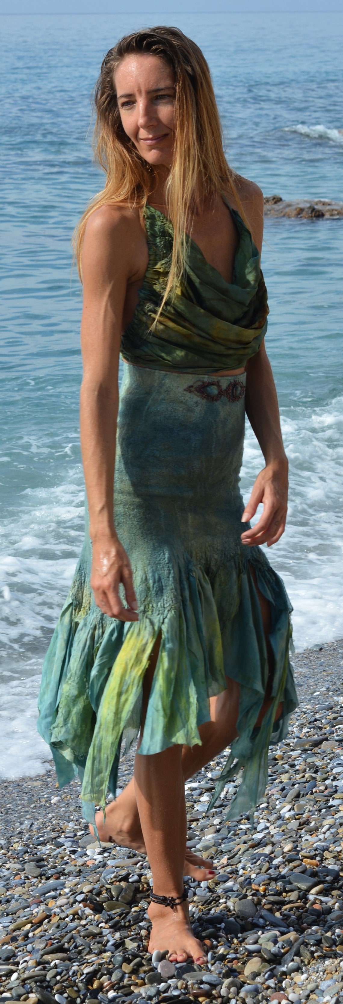 Felted Skirt, Jewel Dress, Festival Outfit, Sustainable Clothing, Fairy ...