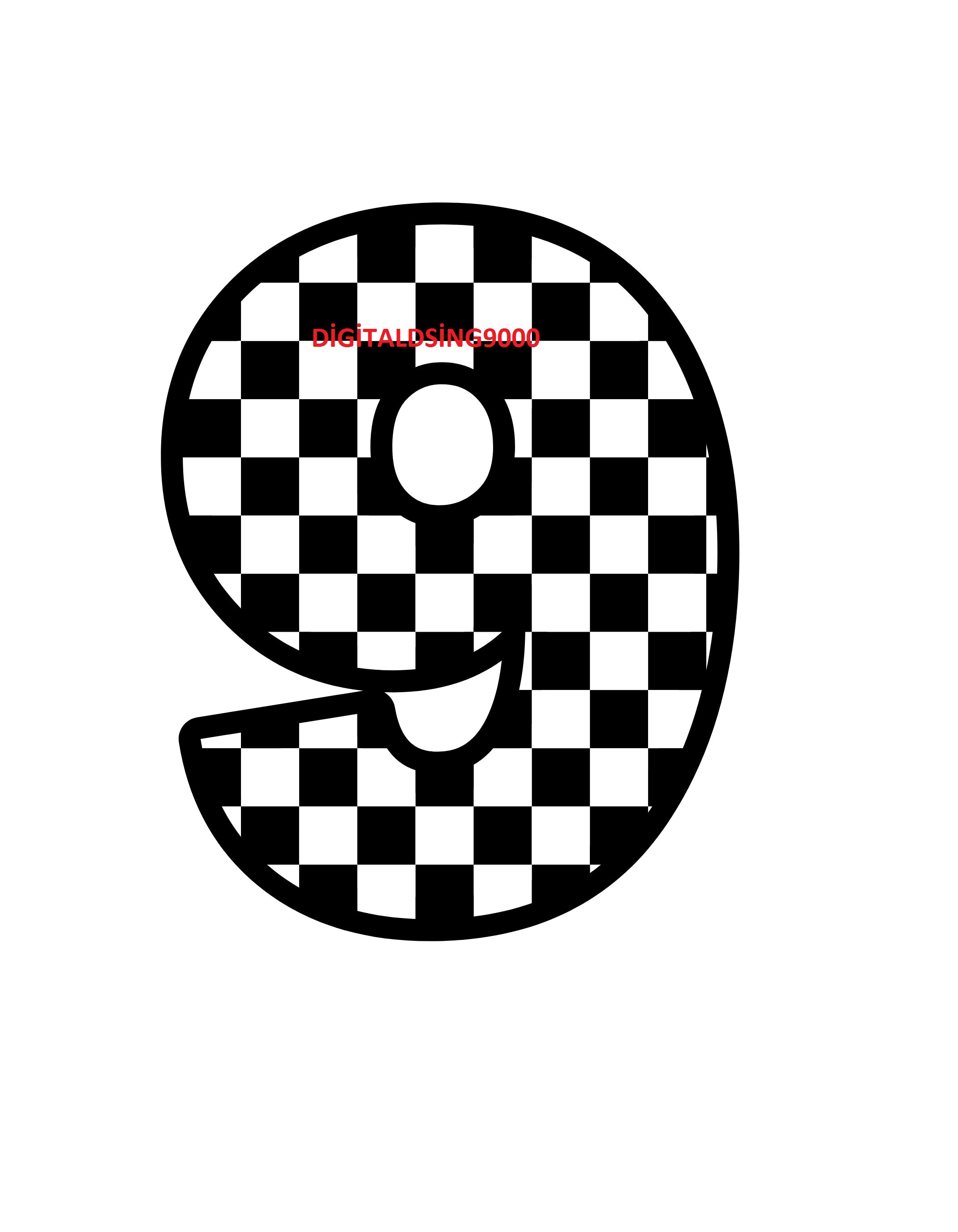 Checkered Numbers 10 Svg 10 Png File,racing Numbers Svg,numbers Svg ...