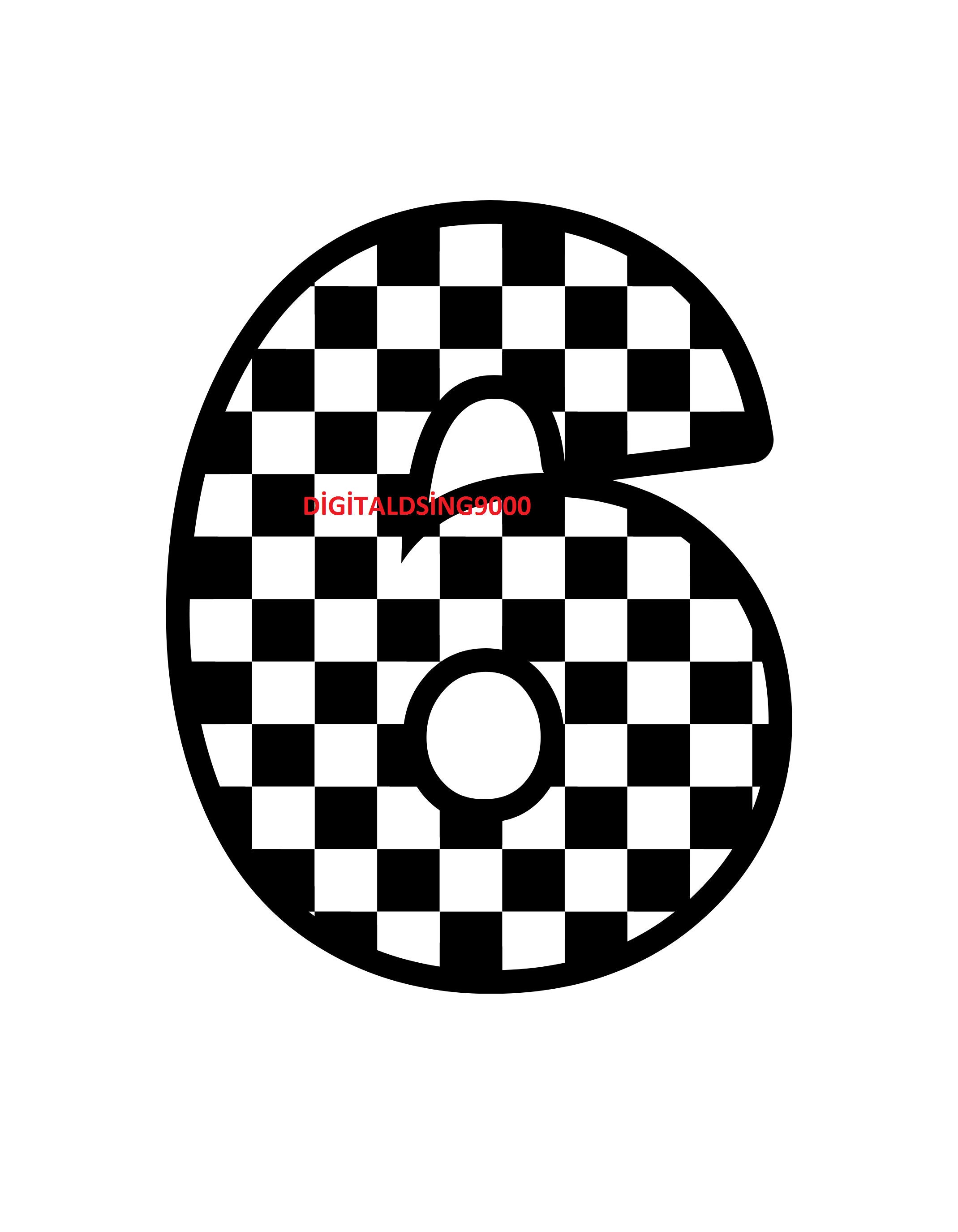 Checkered Numbers 10 Svg 10 Png File,racing Numbers Svg,numbers Svg ...