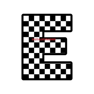 Racing Checkered Alphabet and Numbers Svg Png Bundle,checkered Letters ...