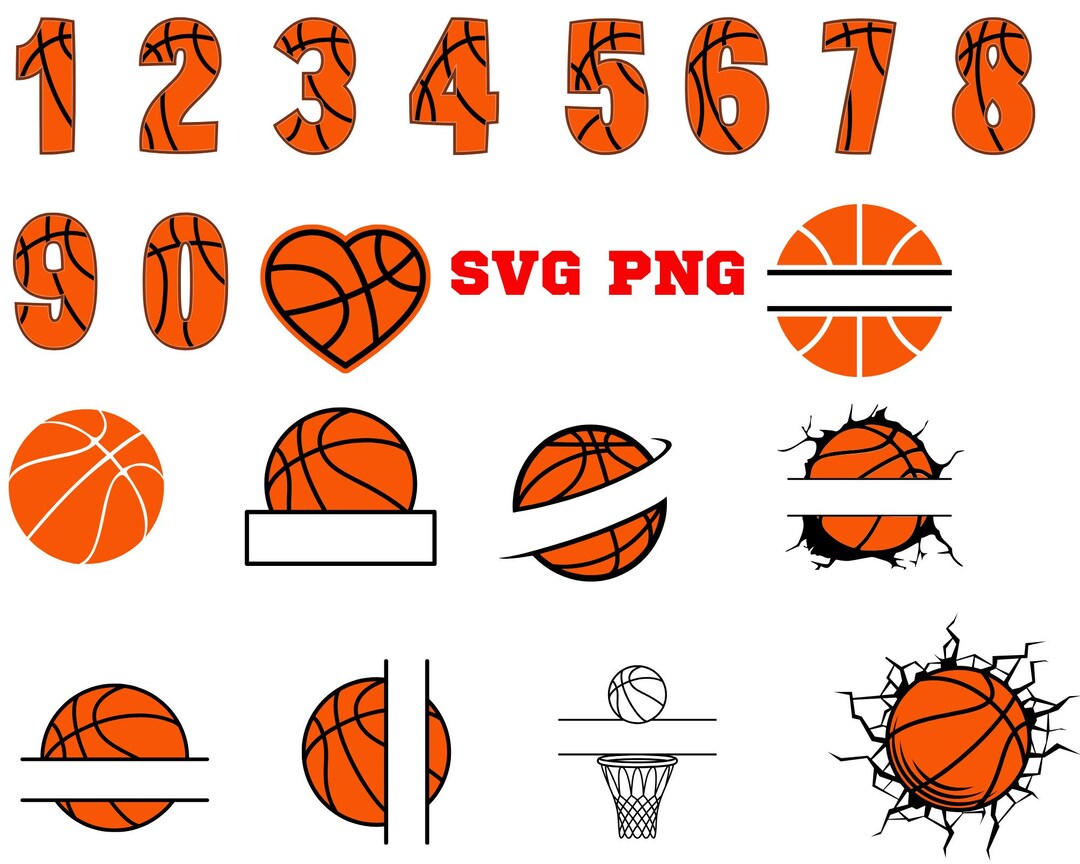 Basketball 20 Svg 20 Png Bundle,basketball Team Numbers,team Logo ...