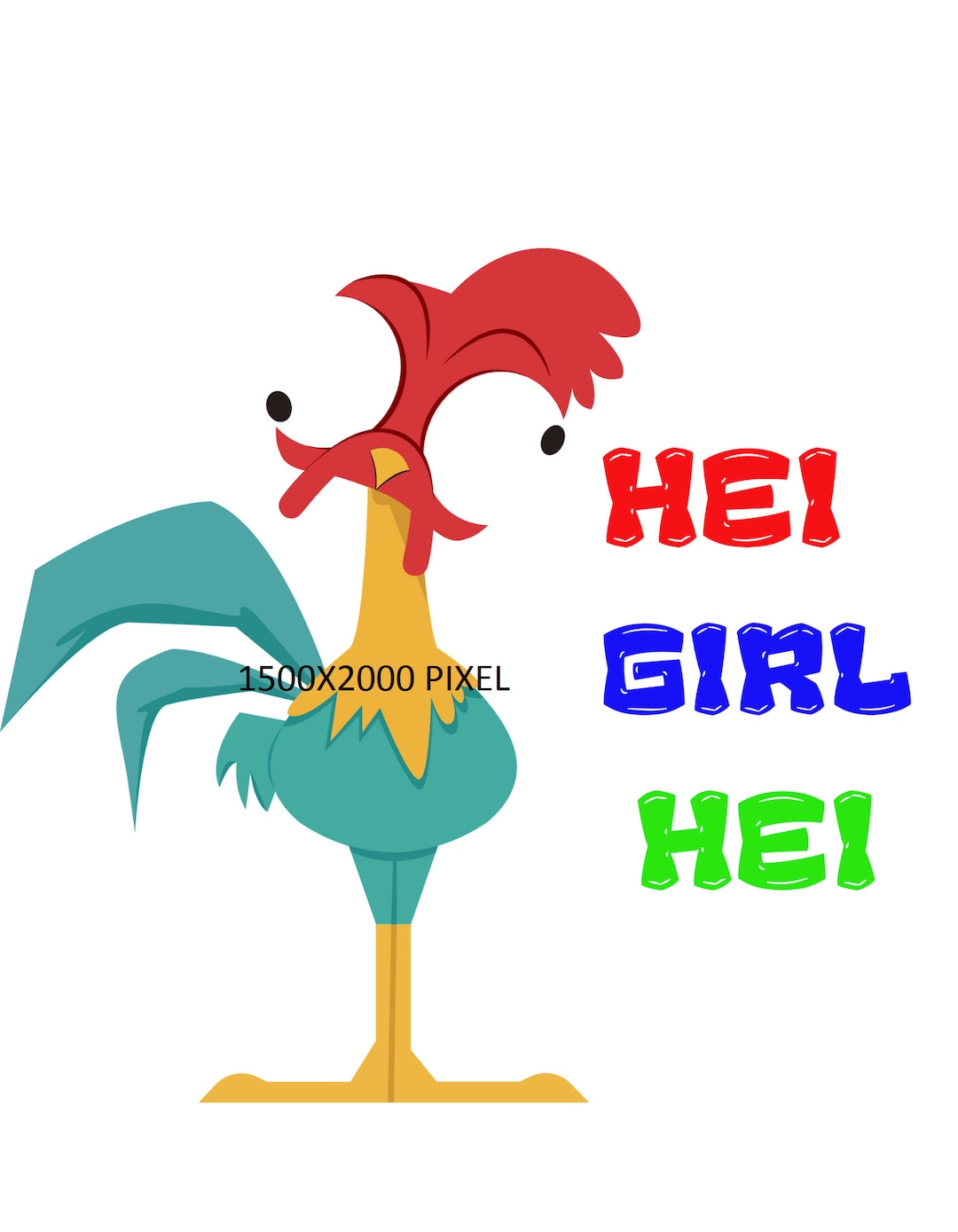 Hei Girl Hei Png, Png, Hei Hei Girl Png, Digital Download, Rooster Png ...