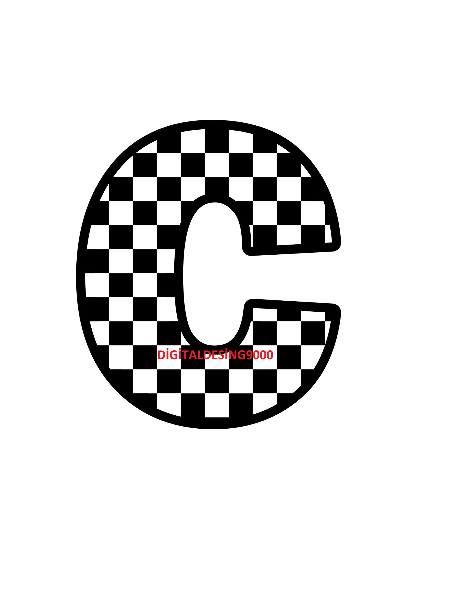 Racing Checkered Alphabet and Numbers Svg Png Bundle,checkered Letters ...