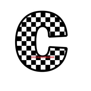 Racing Checkered Alphabet and Numbers Svg Png Bundle,checkered Letters ...