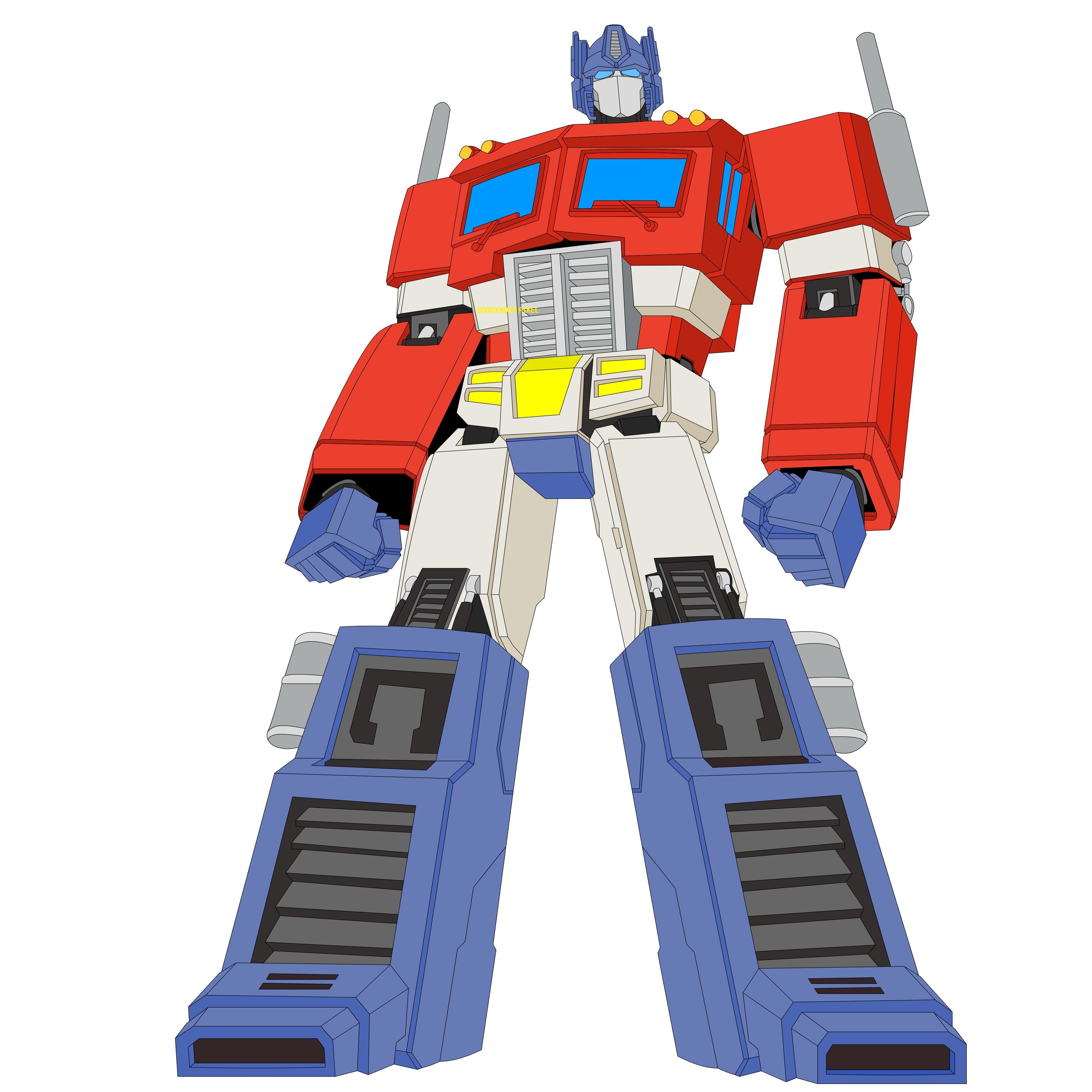 Optimus Prime 8 Png File,robot Cars,retro Optimus,superheroes,kids Room ...