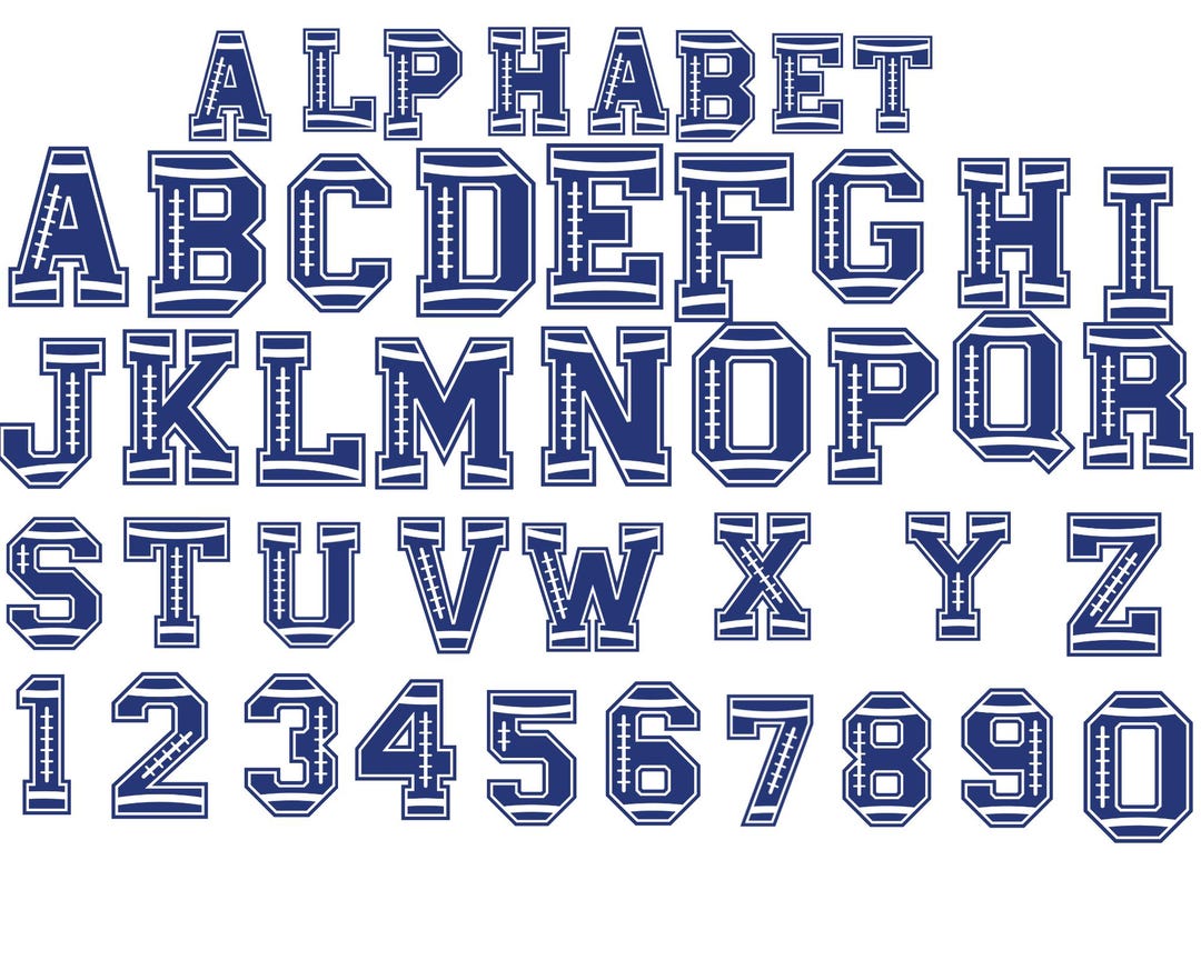 American Football Alphabet 36 SVG 36 Png,soccer Ball Patterned Letter ...