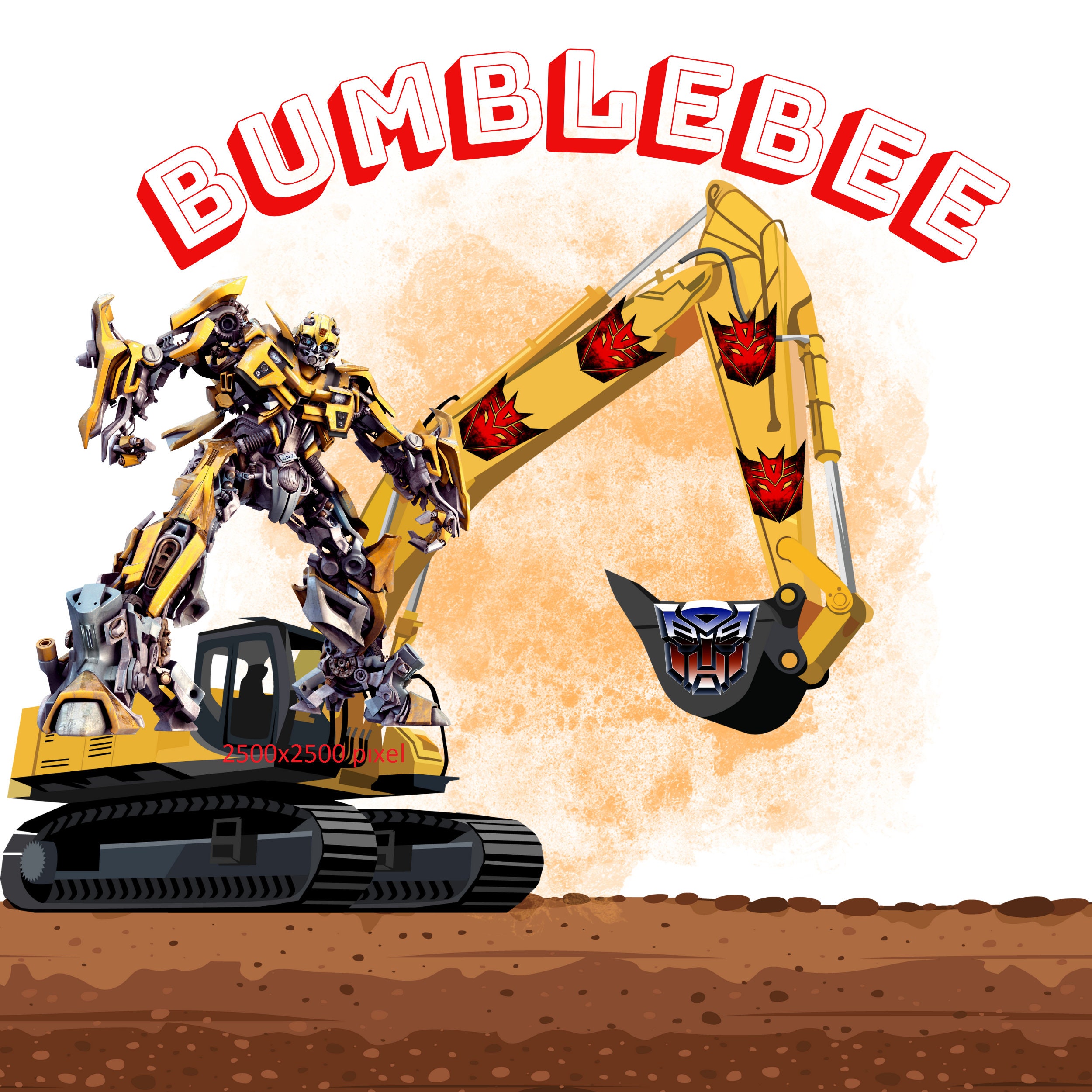 Bumblebee Excavator Png,let's Dig a Little,a Little Dirt is Nothing ...