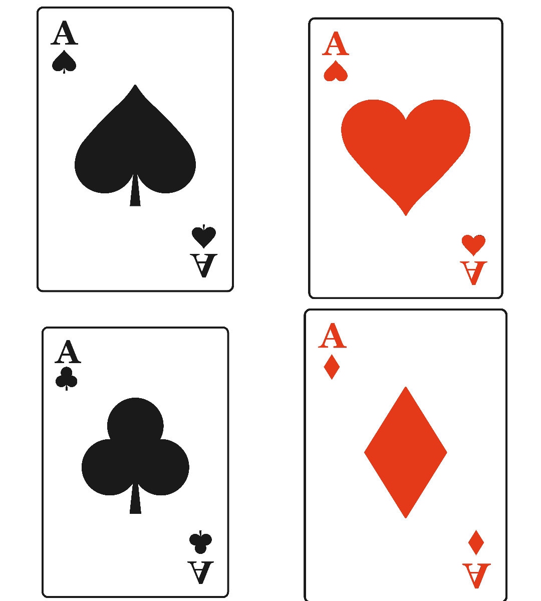 Playing Cards 4 Png,poker Playing Cards Red Heart,black Heart,costume ...
