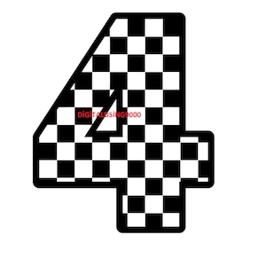 Checkered Numbers 10 Svg 10 Png File,racing Numbers Svg,numbers Svg ...