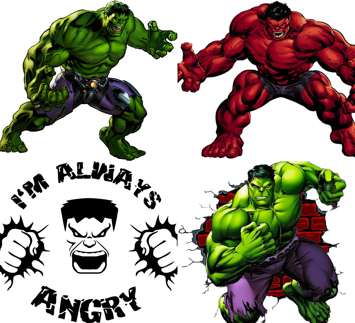 Rode Hulk Kleurplaten