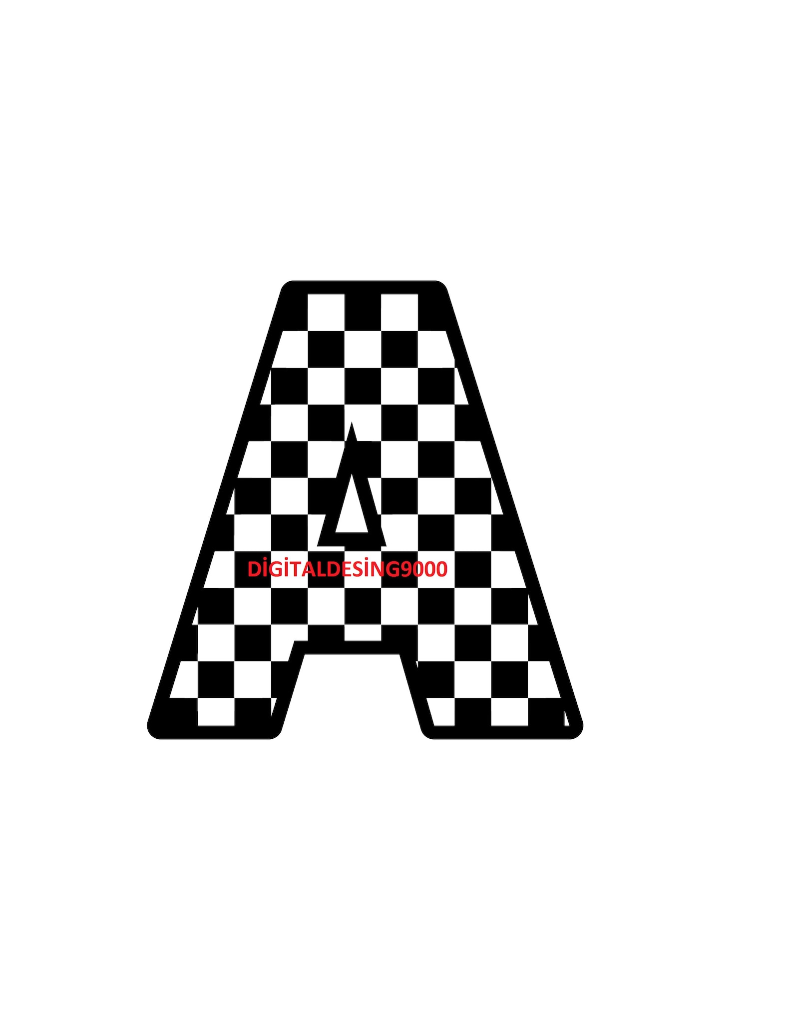 Racing Checkered Alphabet and Numbers Svg Png Bundle,checkered Letters ...