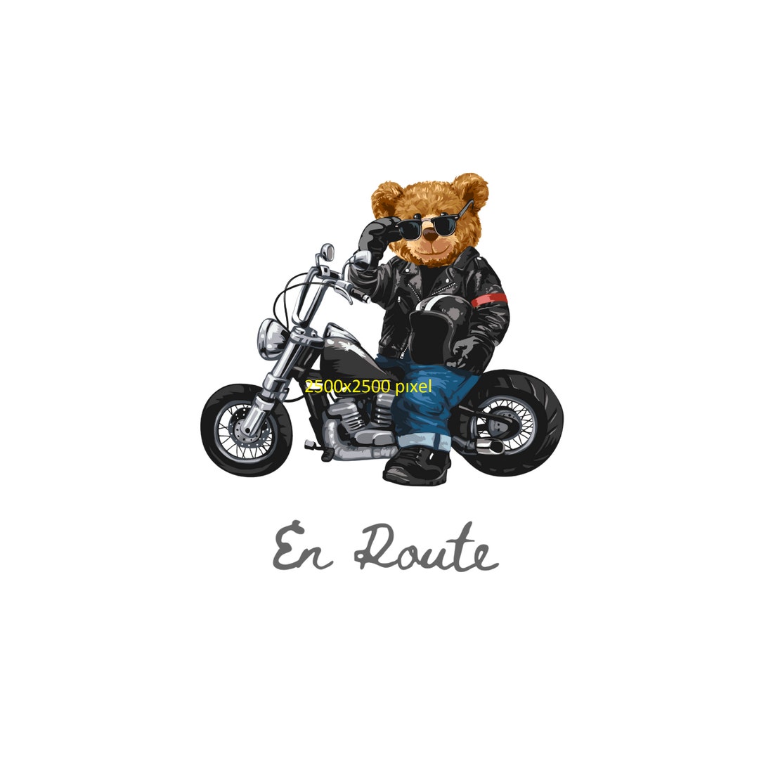 Teddy Bear on the Road, Motorcycle Club, Biker Teddy Bear, Motorcycle ...