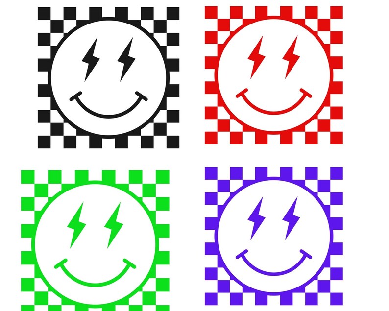Smiley SVG Png, Smiley Faces Png Files,checkered Smiley Face,checkered ...