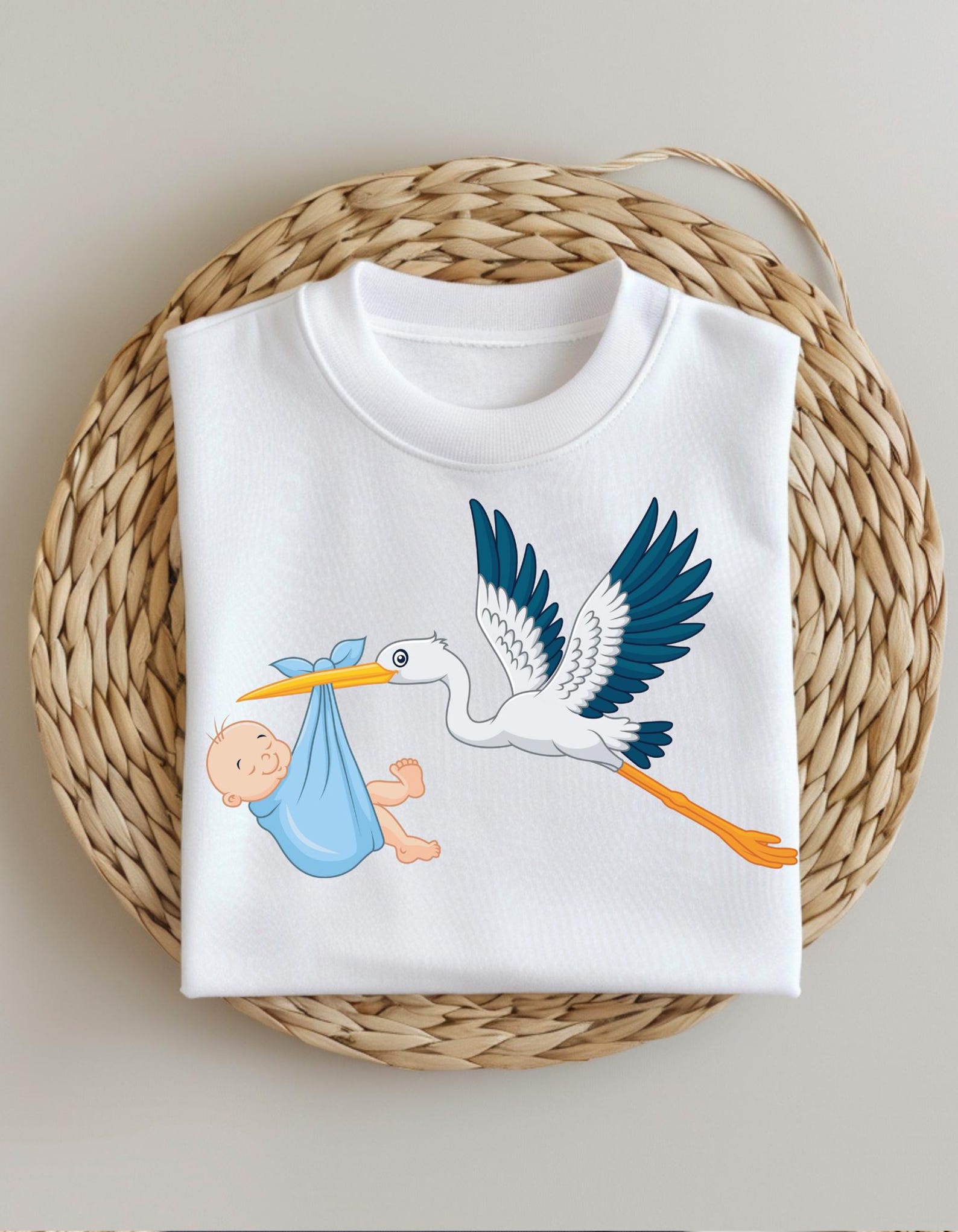 White and Black Stork Png, Stork Carrying Baby Illustration,bird Duck ...