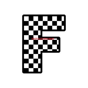Racing Checkered Alphabet and Numbers Svg Png Bundle,checkered Letters ...