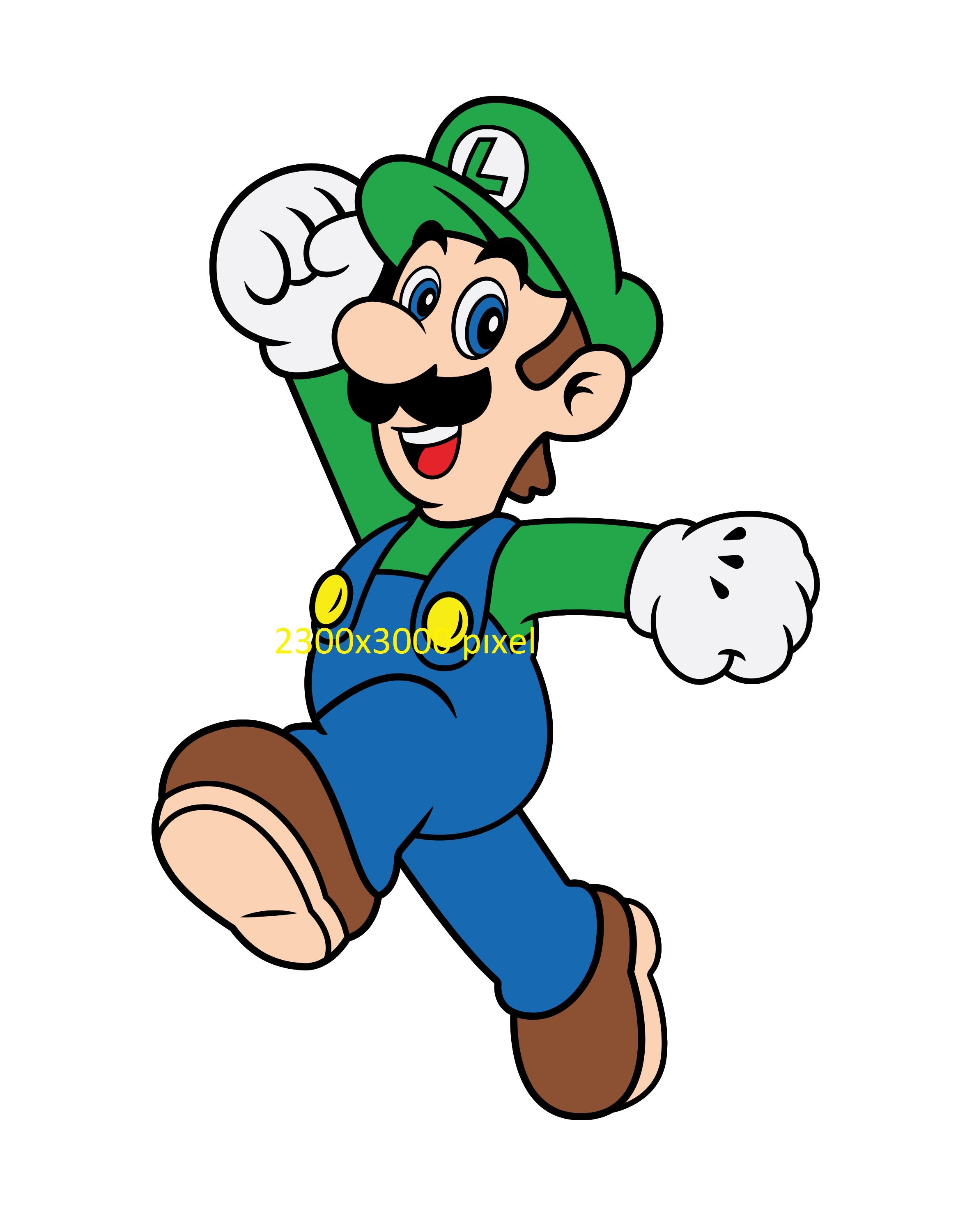 Mario Luigi Png, Cute Super Mario Clipart, Birthday,instant Download ...
