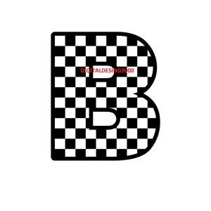 Racing Checkered Alphabet and Numbers Svg Png Bundle,checkered Letters ...