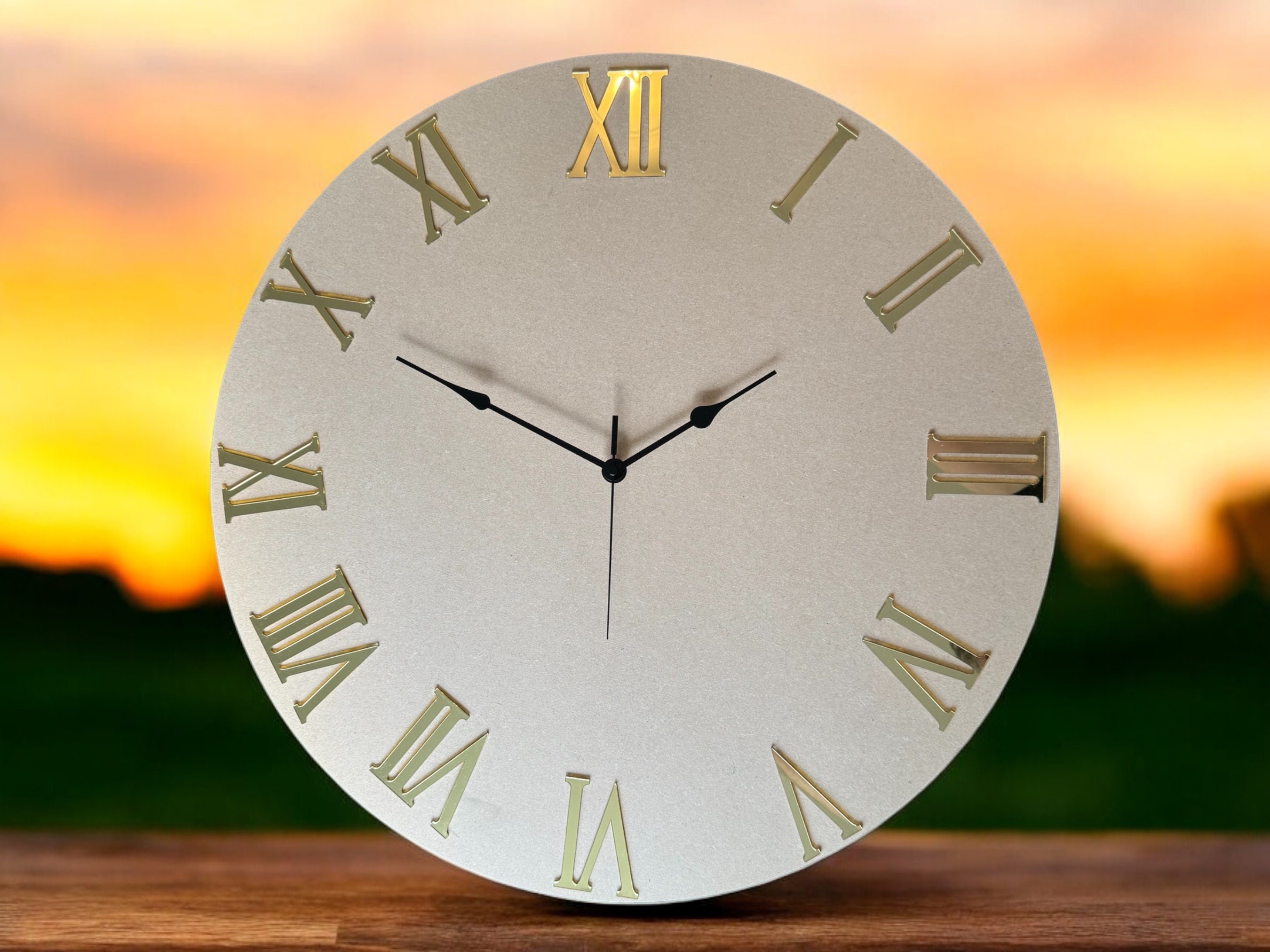 Round MDF Clock Blank Set With Mechanism and Numbers for Resin and Art ...