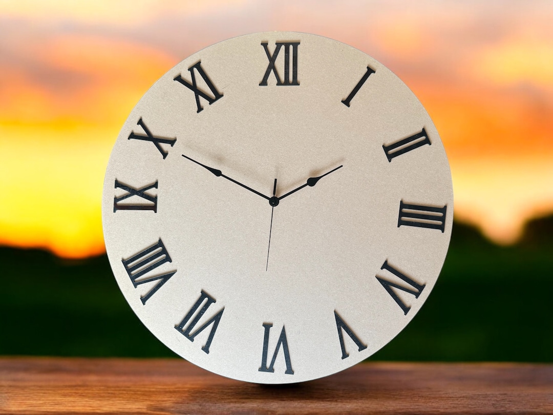 Round MDF Clock Blank Set With Mechanism and Numbers for Resin and Art ...