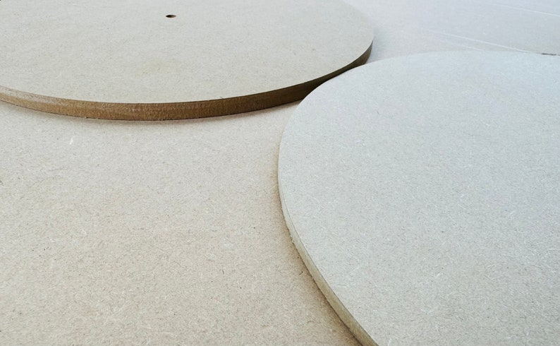 Round MDF Clock Face Blank for Resin & Art High Quality 6-9mm Thick 30 ...
