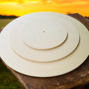 Round MDF Clock Face Blank for Resin & Art High Quality 6-9mm Thick 30 ...