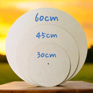 Round MDF Clock Face Blank for Resin & Art High Quality 6-9mm Thick 30 ...