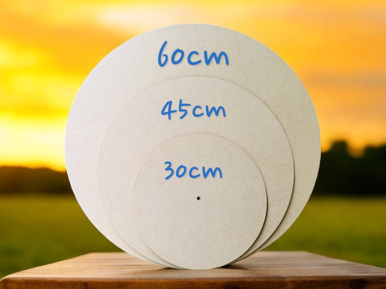 Round MDF Clock Face Blank for Resin & Art High Quality 6-9mm Thick 30 ...