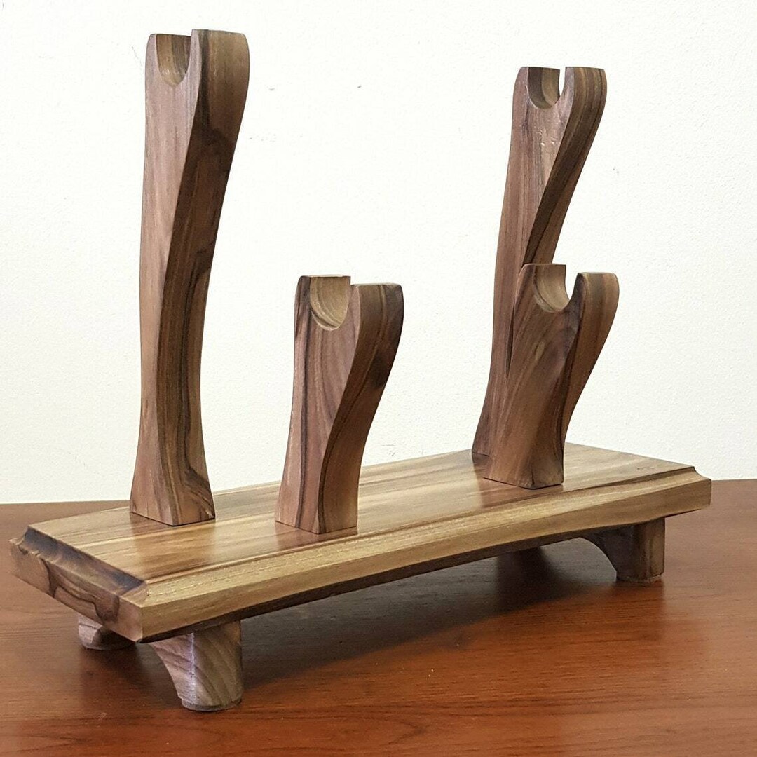 Wooden Stand on the Platform for Weapons 2 Units walnut - Etsy